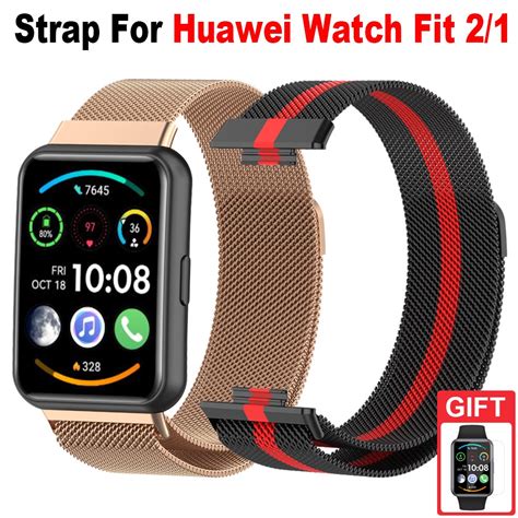 Metal Strap Stainless Steel Bracelet Band For Huawei Watch Fit 2 3 4 Pro Huawei Watch Fit