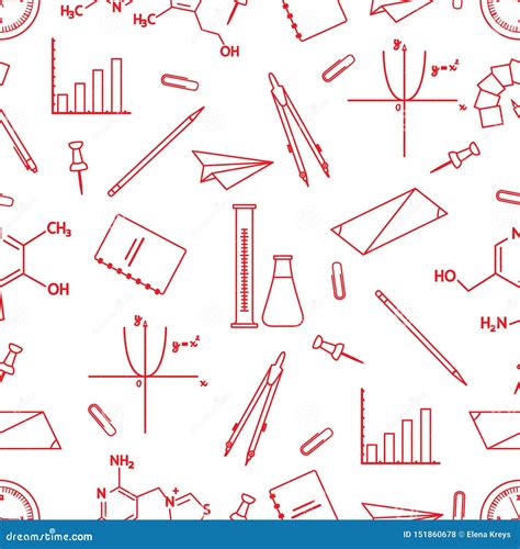 Scientific Educational Vector Seamless Pattern Stock Vector Illustration Of Explore Graph