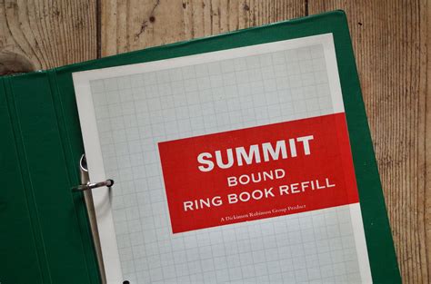 Vintage Ring Binder With Graph Paper Refill Pad Quarto Size Blank And