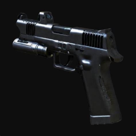 Make A Model Of A G17 With A Silencer And A Flashlight Also Add A Laser Sight Attachment To It