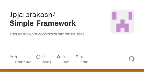 Github Jpjaiprakash Simple Framework This Framework Consists Of Simple Calsses