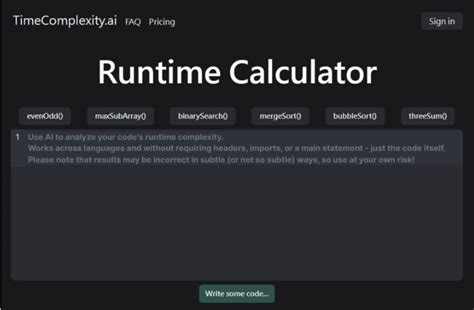「timecomplexityai」用 Ai 估算程式碼的時間複雜度 關鍵應用