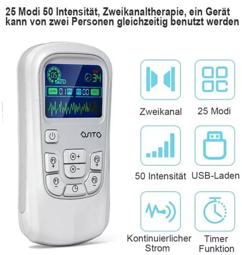 Digital Tens GerÄt Reizstromgerät Schmerzlinderung Mit Massage