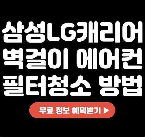 삼성 Lg 캐리어 하우젠 벽걸이 에어컨 필터 청소 방법