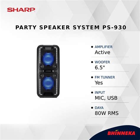 Sharp Party Speaker System Ps 930