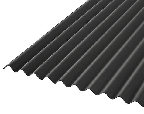 Corrubit Black Bitumen Corrugated Roofing Sheet L2m W930mm T22mm