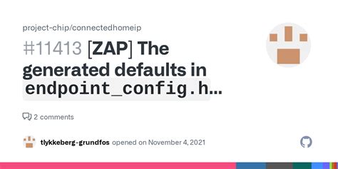 Zap The Generated Defaults In `endpointconfigh` Does Not Comply