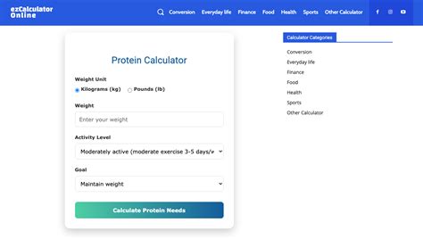 Protein Calculator Find Your Ideal Daily Protein Intake