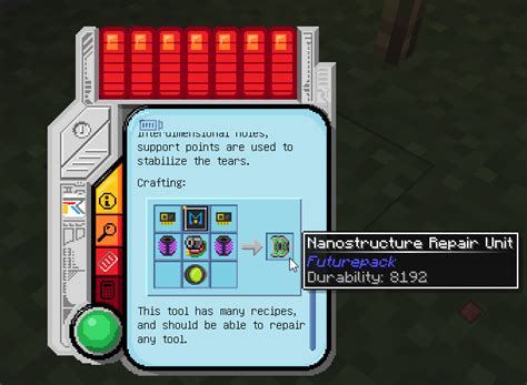 Nanostructure Repair Unit Futurepack Minecraft Mod Wiki Fandom