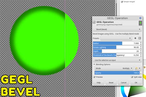new gegl based bevel filter i made for gimp