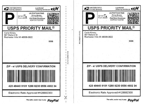 Usps Shipping Label Template World Of Template And Format In Usps