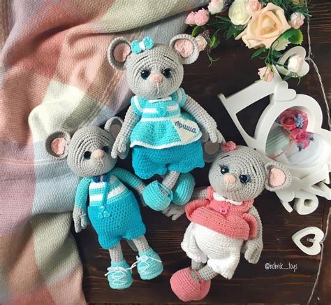Pattern Artem And Nyusya The Mouse Crochet Mouse Pattern Amigurumi