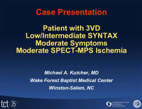 Case Presentation Introduction A Patient With 3vd Lowintermediate