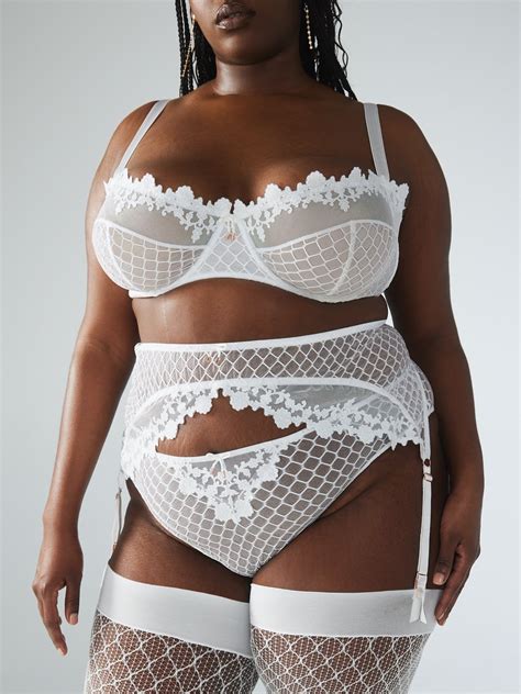 Baroque Bondage Garter Belt In White Savage X Fenty
