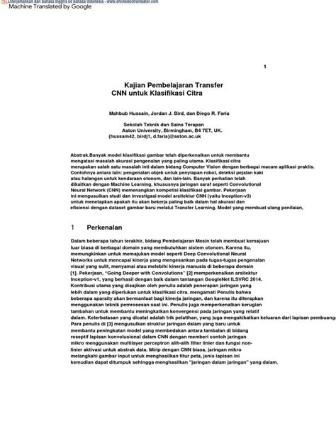 A Study On Cnn Transfer Learning For Image Classification Enid Pdf