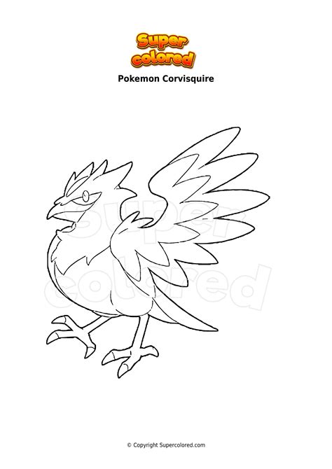 Dibujo Para Colorear Pokemon Corvisquire