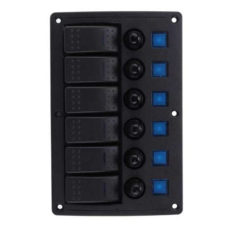 6 Gangs Rocker Switch Panel Ip65 Waterproof Car To Grandado