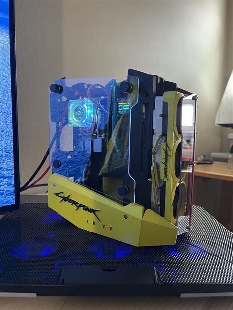 3d Printed Pi Desktop Cyberpunk Edition With 3d Printed Gpu Rraspberrypi