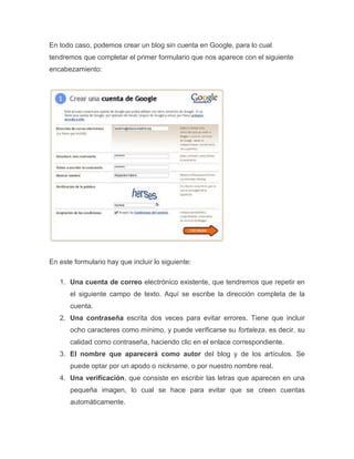 CóMo Crear Un Blogger PDF