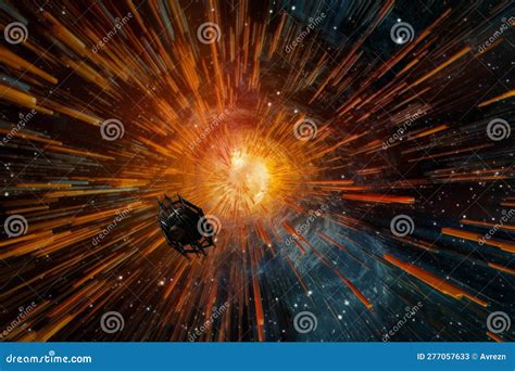 Entering Hyperspace Blurred Stars Speeding Away Generative Ai Stock