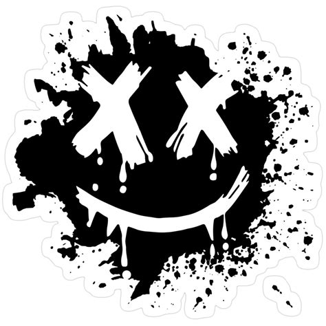 Marshmello Battle Royale Character Face Sticker Print Design Art Joker Tattoo Design Leg