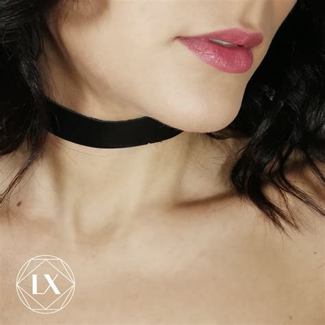 Leather Choker Black Leather Choker Leather Choker Necklace Etsy