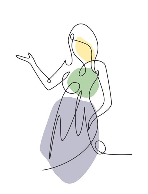 One Continuous Line Drawing Beauty Woman Feminine Face Abstract