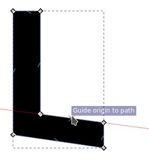 Inkscape Creating A Path Node At Projected Intersection Between Line Segment And Edge