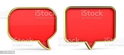 흰색 배경에 격리 된 빨간색과 황금 3d 음성 거품 3d 일러스트레이션 0명에 대한 스톡 사진 및 기타 이미지 0명 3차원 형태 Brand Name Online