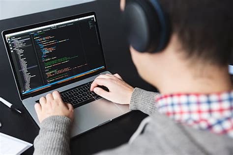 Hd Wallpaper Turned On Laptop Computer Code Coding Data