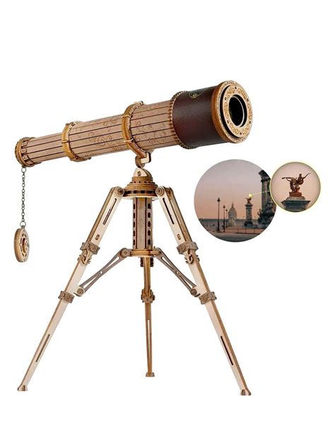 Robotime Rokr Monocular Telescope 3d Wooden Puzzle Craft Kits To