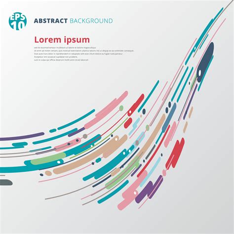 Modern Style Abstract With Composition Made Of Various Motion Lines Swirl Curve Rounded