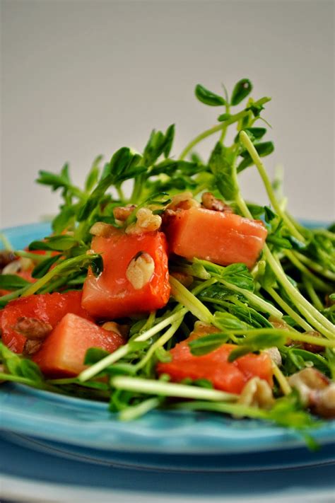 Pea Shoot Papaya Salad