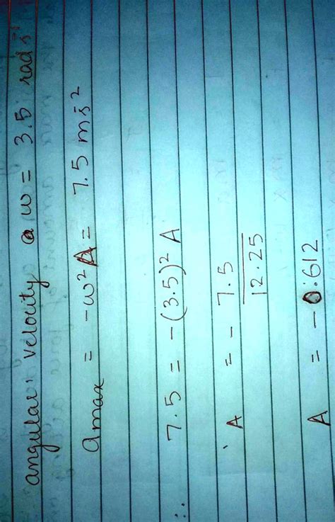 SOLVED A Particle Executes Simple Harmonic Motion With An Angular