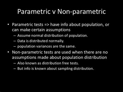 Non Parametric Tests