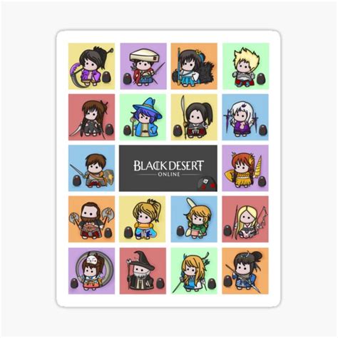 Bdo Icons All Classes Sticker For Sale By Sarah Davies Redbubble