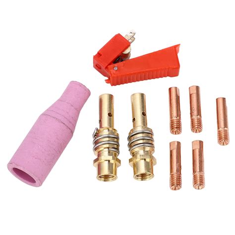 9pcs Tig Argon Arc Welding Gun Accessories Kit Torch Trigger Switch