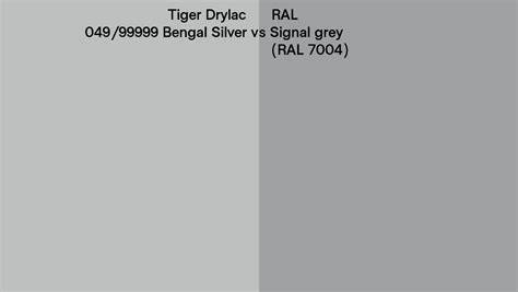 Tiger Drylac 049 99999 Bengal Silver Vs RAL Signal Grey RAL 7004 Side