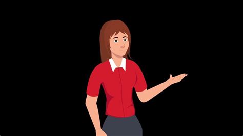 Cartoon Girl Character Talking Animation 13755502 Stock Video At Vecteezy