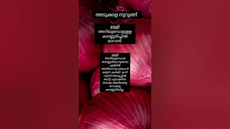 ഇനി ഉള്ളി അരിയുമ്പോൾ കണ്ണെരിയില്ല Kitchentips Hairushemi Youtube