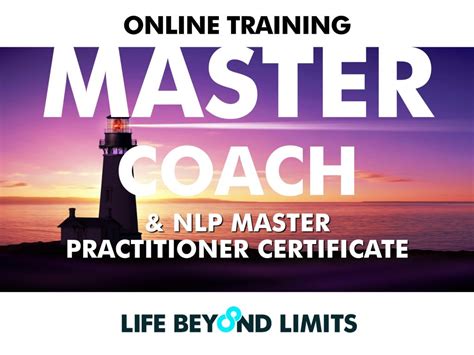 Master Coach And NLP Master Practitioner Online Training Life Beyond