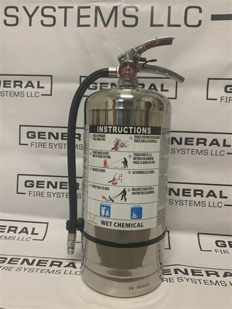 New 6 Liter K Class Fire Extinguisher General Fire Systems Llc