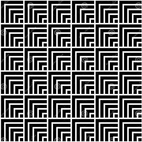 Abstract Seamless Pattern Background Maze Of Black Geometric Design Elements Isolated On White