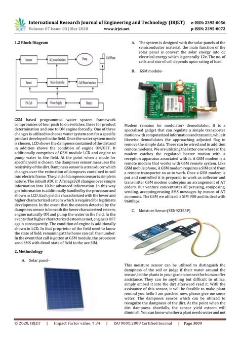 Irjet Gsm Based Solar Powered Automatic Irrigation System Pdf