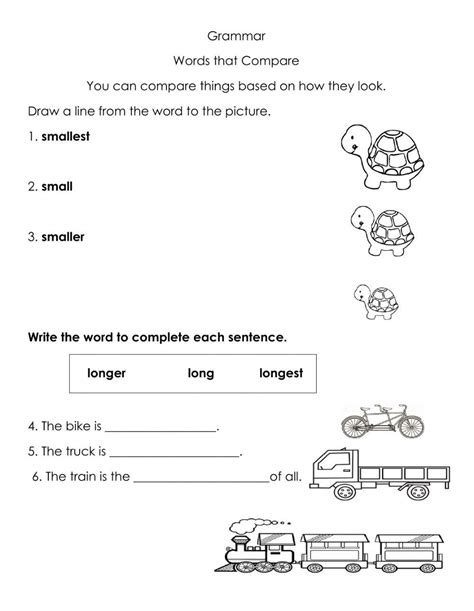 Comparing Adjectives Grade 1 1510 Mikalla Live
