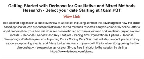 Dedoose On Linkedin Dedoose Webinar Researchers Phdlife Academics