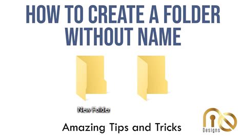 How To Create A Without Name Folder In Windows10 Youtube
