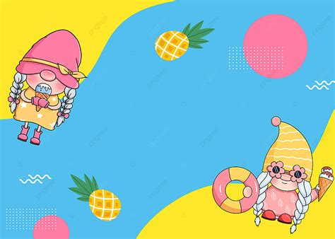 Summer Pineapple Cute Girl Background Cute Pineapple Summer Background Image For Free Download