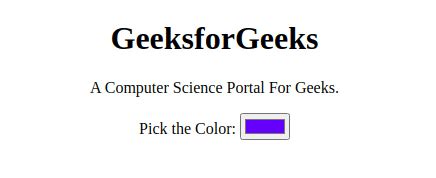 How To Change Element Color Based On Color Picker Value GeeksforGeeks