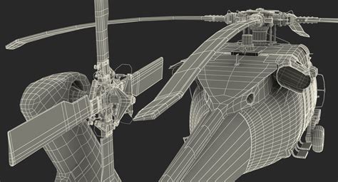 시코 르 스키 UH 60 블랙 호크 미군 유틸리티 헬리콥터 3D 모델 149 3ds c4d fbx ma obj